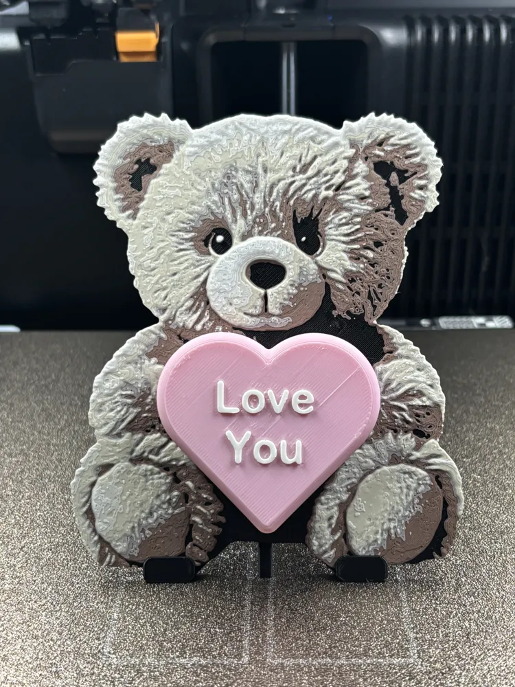 Sweet Heart Message Bears - Free 3D Print Model - MakerWorld