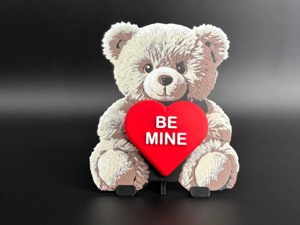 Sweet Heart Message Bears - Free 3D Print Model - MakerWorld