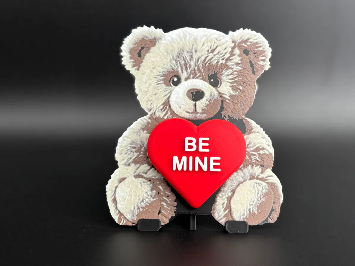 Sweet Heart Message Bears - Free 3D Print Model - MakerWorld