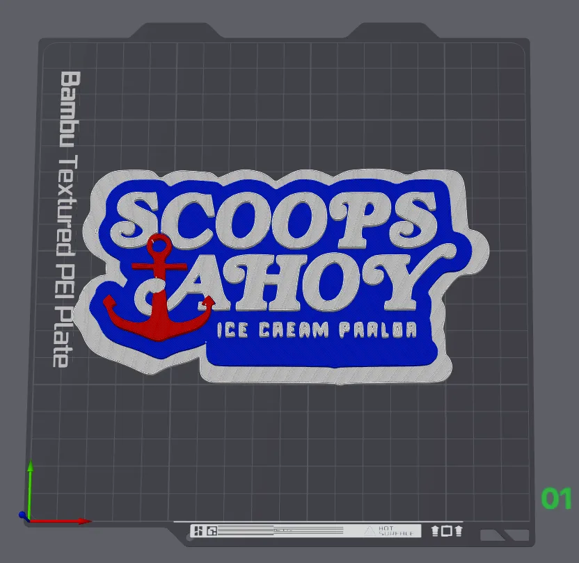 Scoops Ahoy Sign / Logo by Toddys 3D Printing - MakerWorld