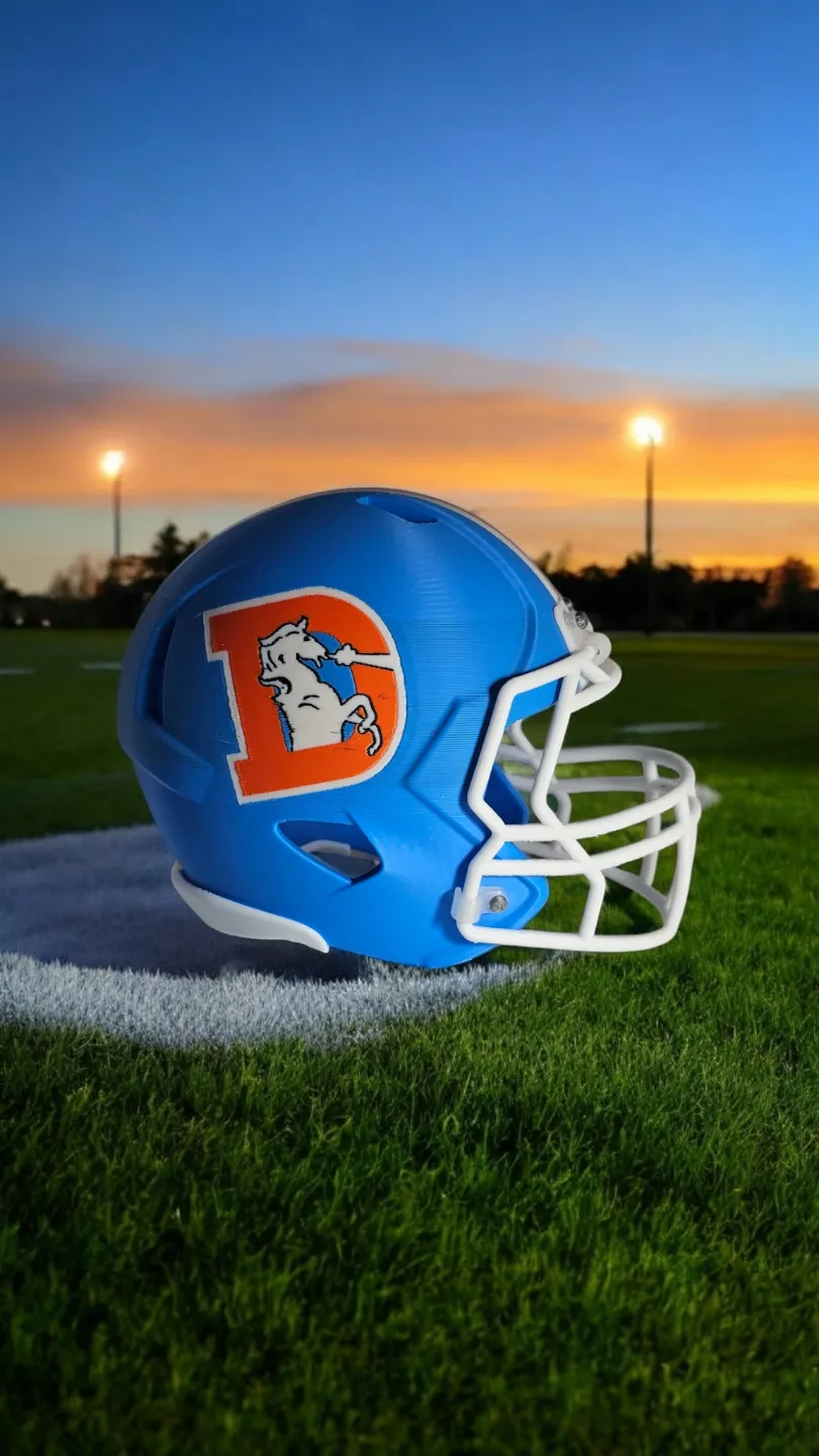 Broncos Retro University of Denver Football Helmet - Free 3D Print ...