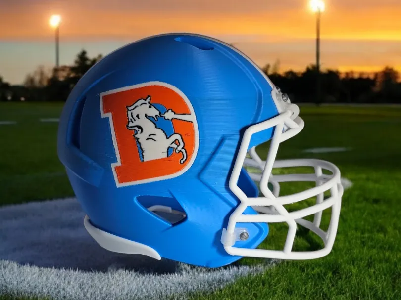 Broncos Retro University of Denver Football Helmet - Free 3D Print ...
