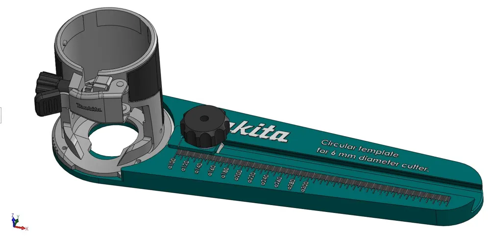Circular template for Makita router - Free 3D Print Model - MakerWorld
