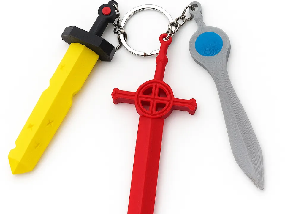 Finn's Swords Keychain Adventure Time - Free 3D Print Model - MakerWorld