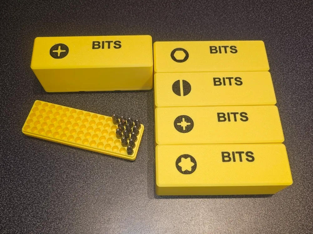 Gridfinity Hex Bit Bits box with different lids. by Olov - MakerWorld