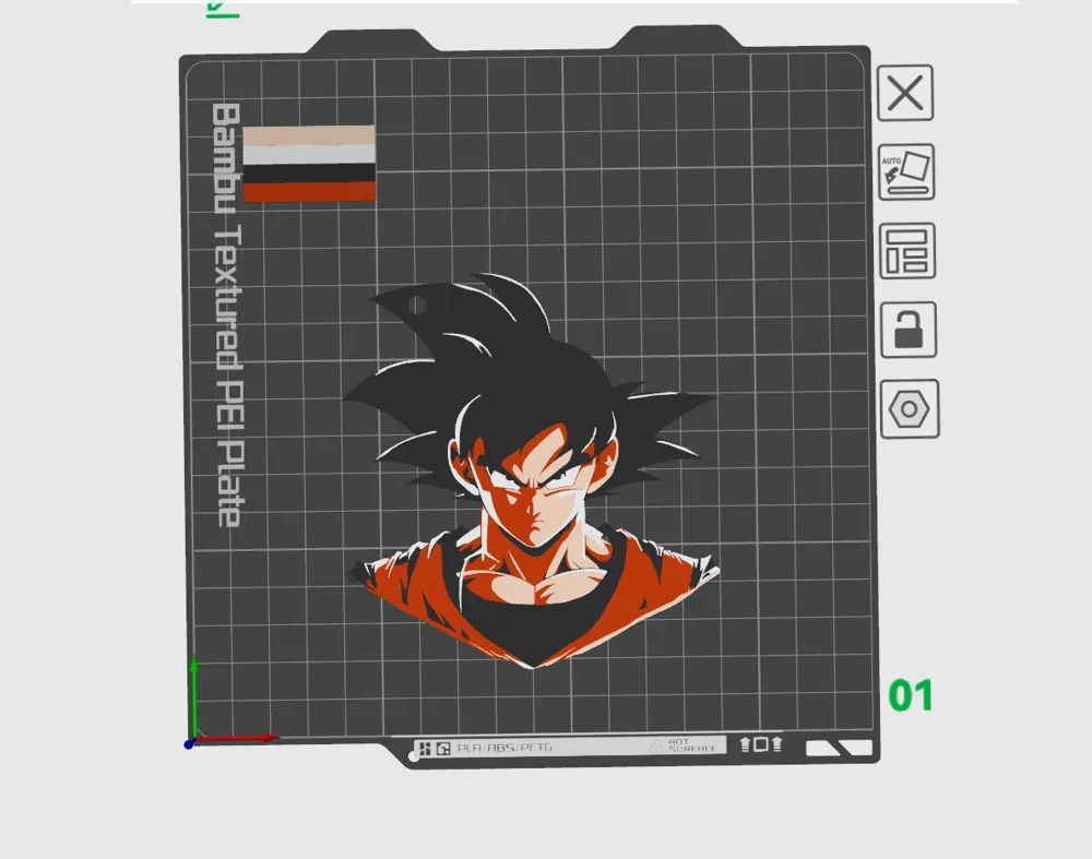 Dragon Ball anime gogo keychain by Mohamed Mostafa - MakerWorld