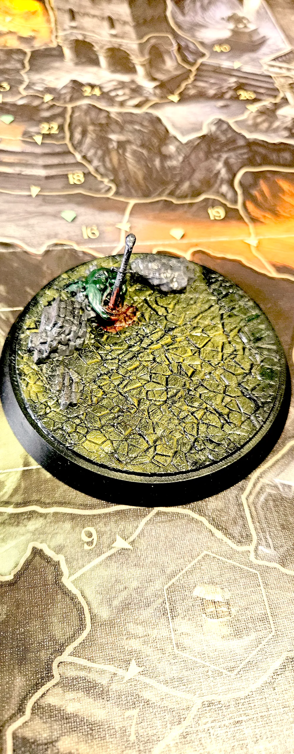 Diorama Base with Fallen Goblin - Free 3D Print Model - MakerWorld