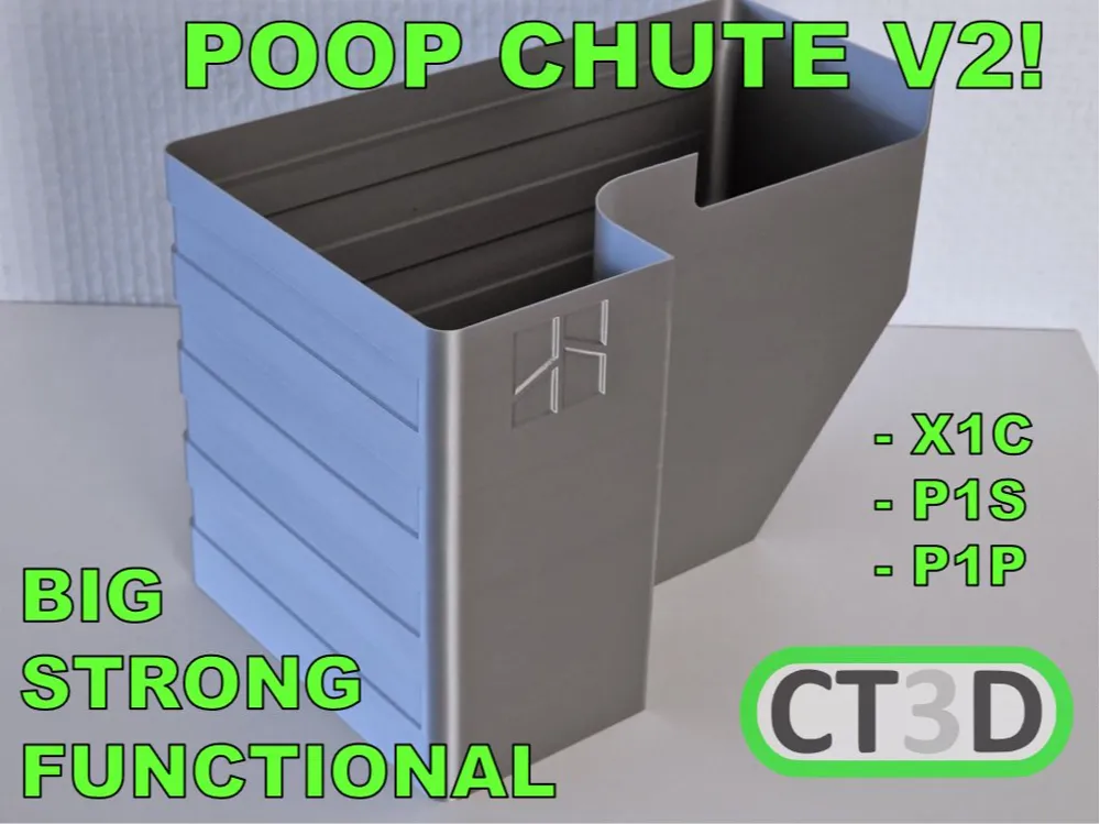 V2 Poop Chute Carbon for X1, X1C, P1P, P1S by Chris1974 MakerWorld: Download Free 3D Models