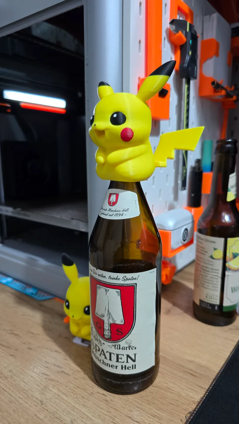 Pokemon Pikachu Beer Bottle Cap Remixed by 3DMetalCave - MakerWorld