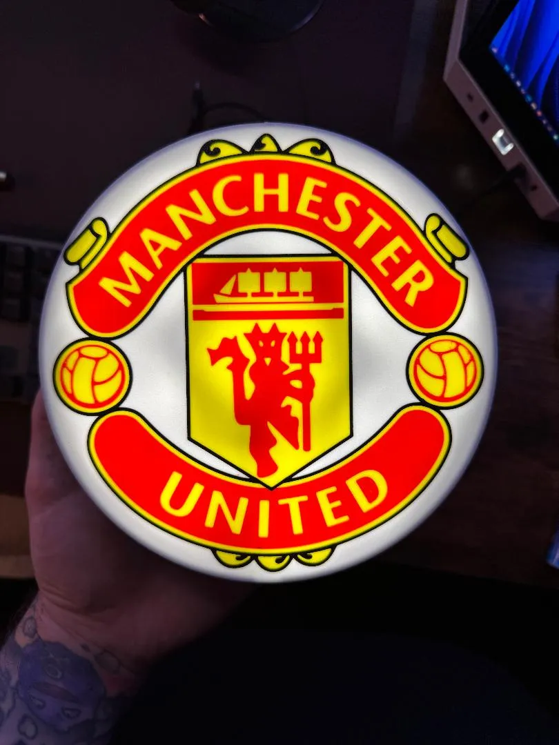 Manchester united Football Bambu Light box wallart by SG3D MakerWorld ...