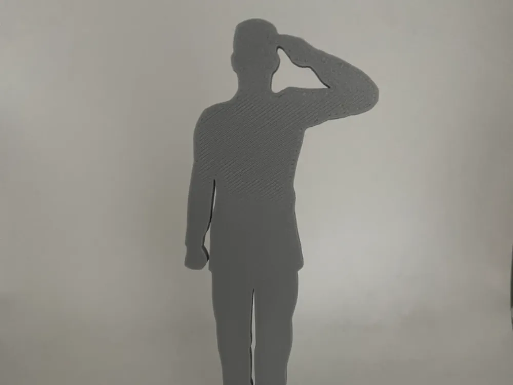 Figure in Saluting Pose - Free 3D Print Model - MakerWorld