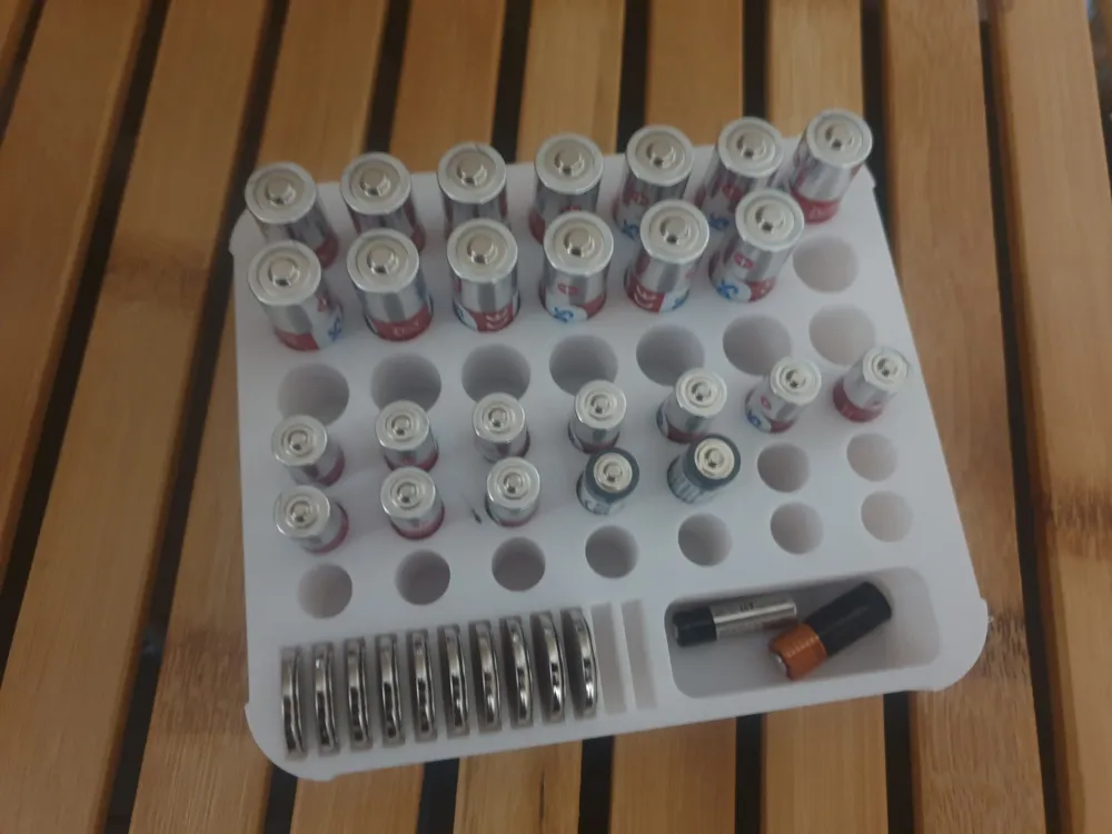 AA AAA button cell battery box by matti97 - MakerWorld