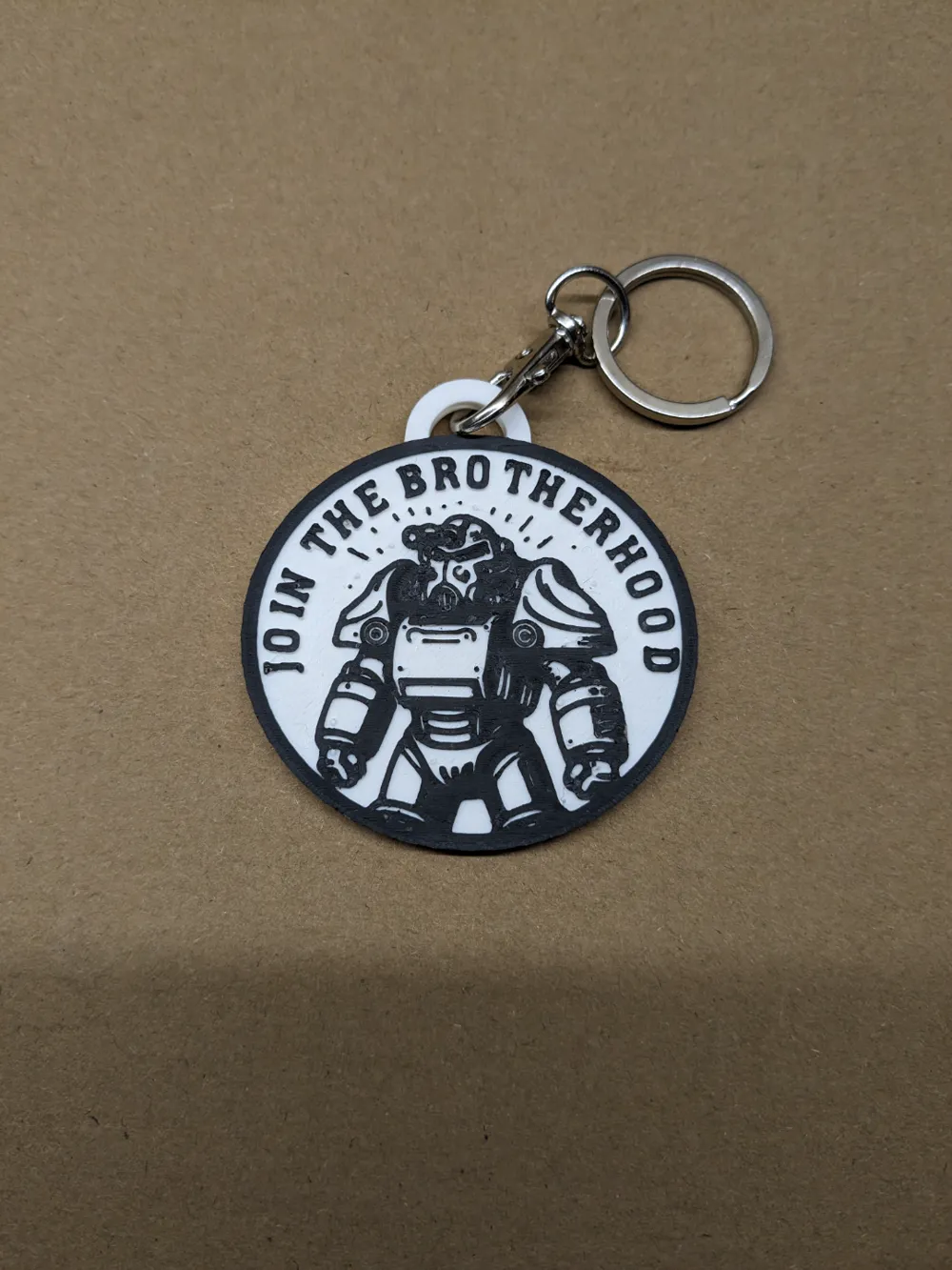 Fallout Brotherhood of Steel Armor Keychain by sansforge - MakerWorld