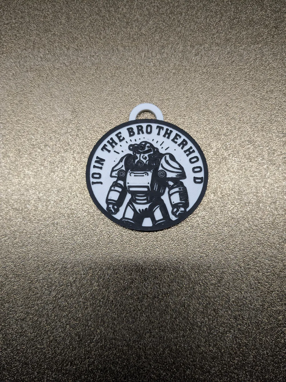 Fallout Brotherhood of Steel Armor Keychain by sansforge - MakerWorld