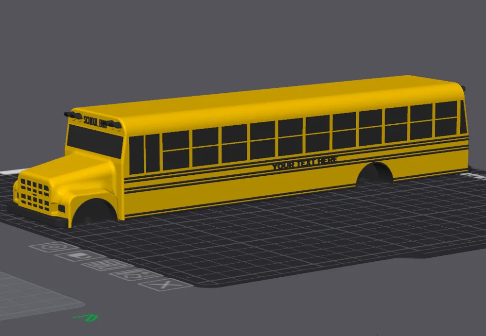 School Bus with Rolling Wheels - Free 3D Print Model - MakerWorld