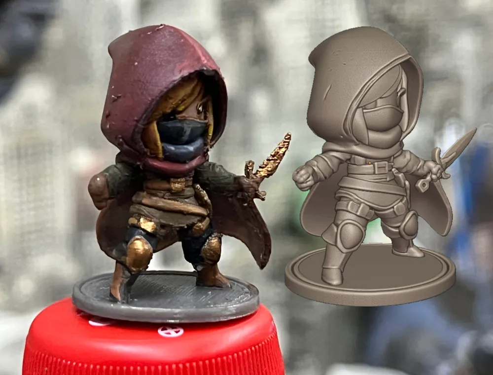 Halfling Rogue 32mm STL Miniature for D&D Female by Redsing_ART ...