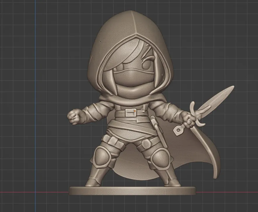 Halfling Rogue 32mm STL Miniature for D&D Female - Free 3D Print Model ...