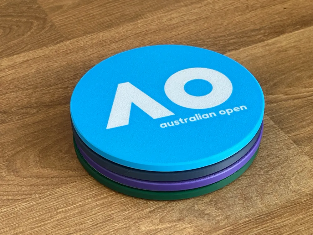 Tennis Grand Slam Coasters - US Open Wimbledon by zeecee501 - MakerWorld