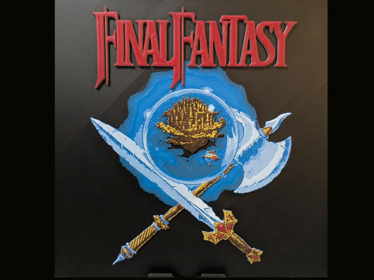 Final Fantasy NES Cover Art - Free 3D Print Model - MakerWorld