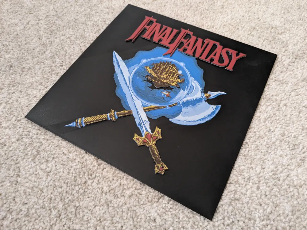 Final Fantasy NES Cover Art - Free 3D Print Model - MakerWorld