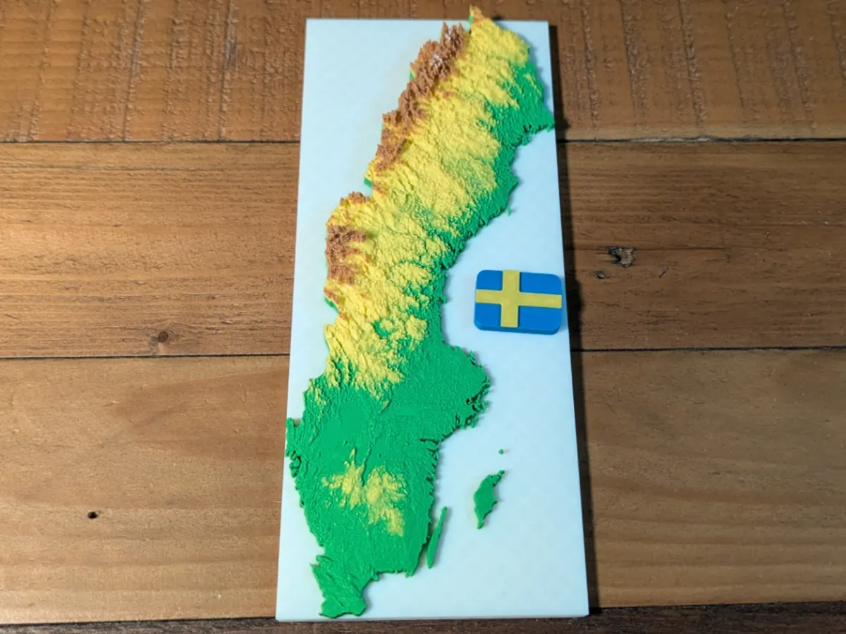 Sverige (Sweden) - Countries of the World - Free 3D Print Model ...