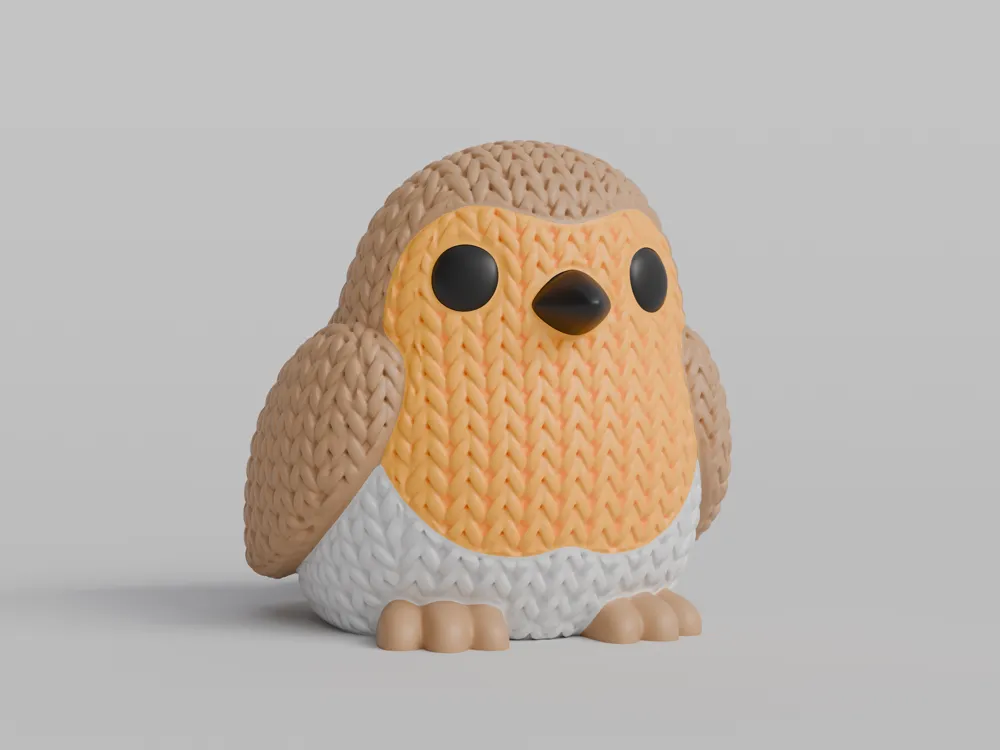Knitted Robin Bird - Free 3D Print Model - MakerWorld