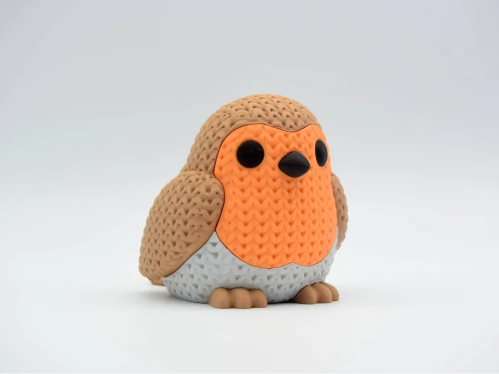 Knitted Robin Bird - Free 3D Print Model - MakerWorld