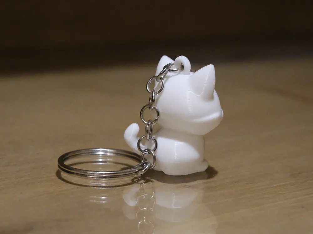 Cute cat keychain - Free 3D Print Model - MakerWorld