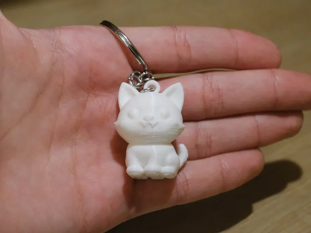 Cute cat keychain - Free 3D Print Model - MakerWorld
