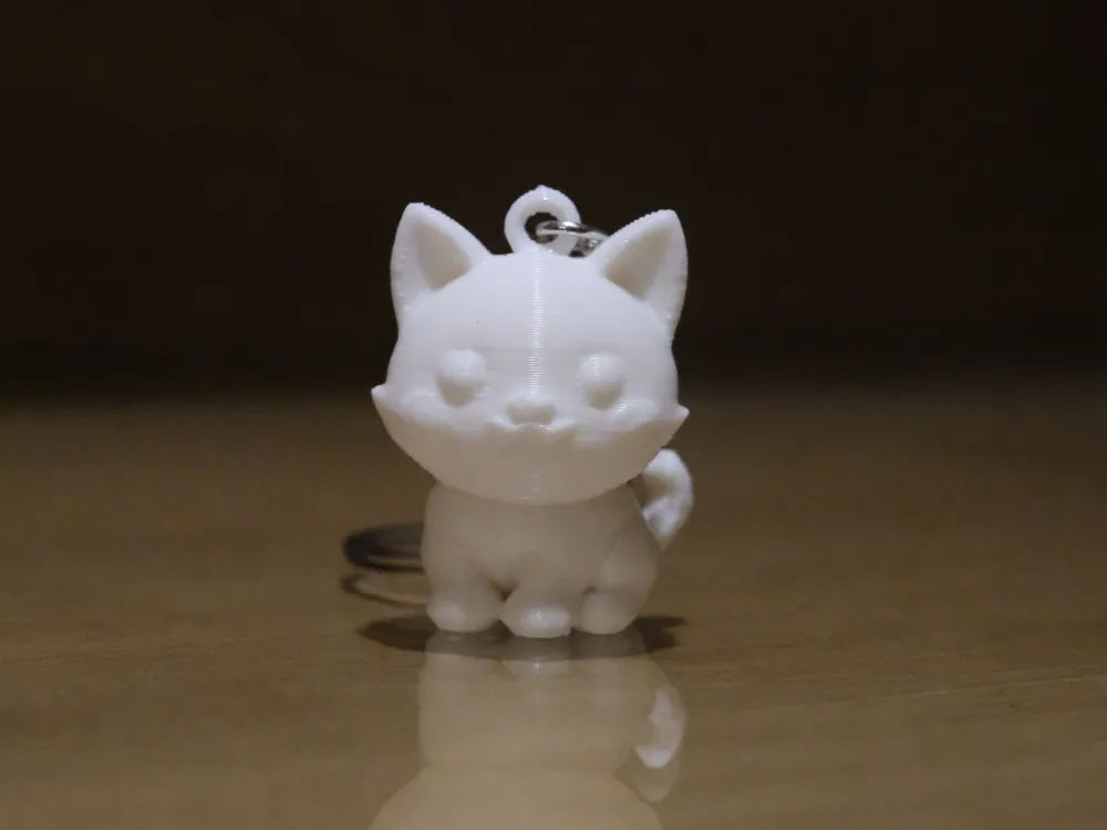 Cute cat keychain - Free 3D Print Model - MakerWorld