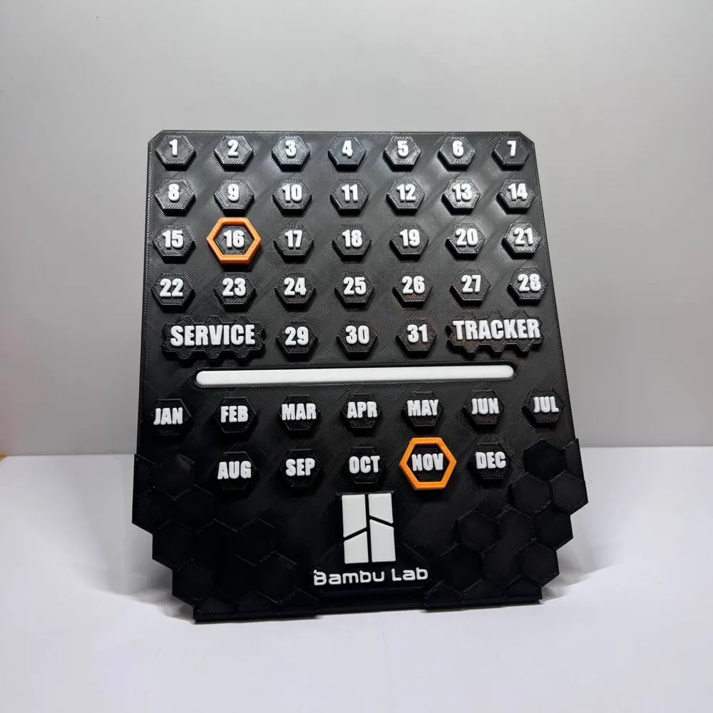 Maintenance Mate Tracker! (Calendar) - Free 3D Print Model - MakerWorld