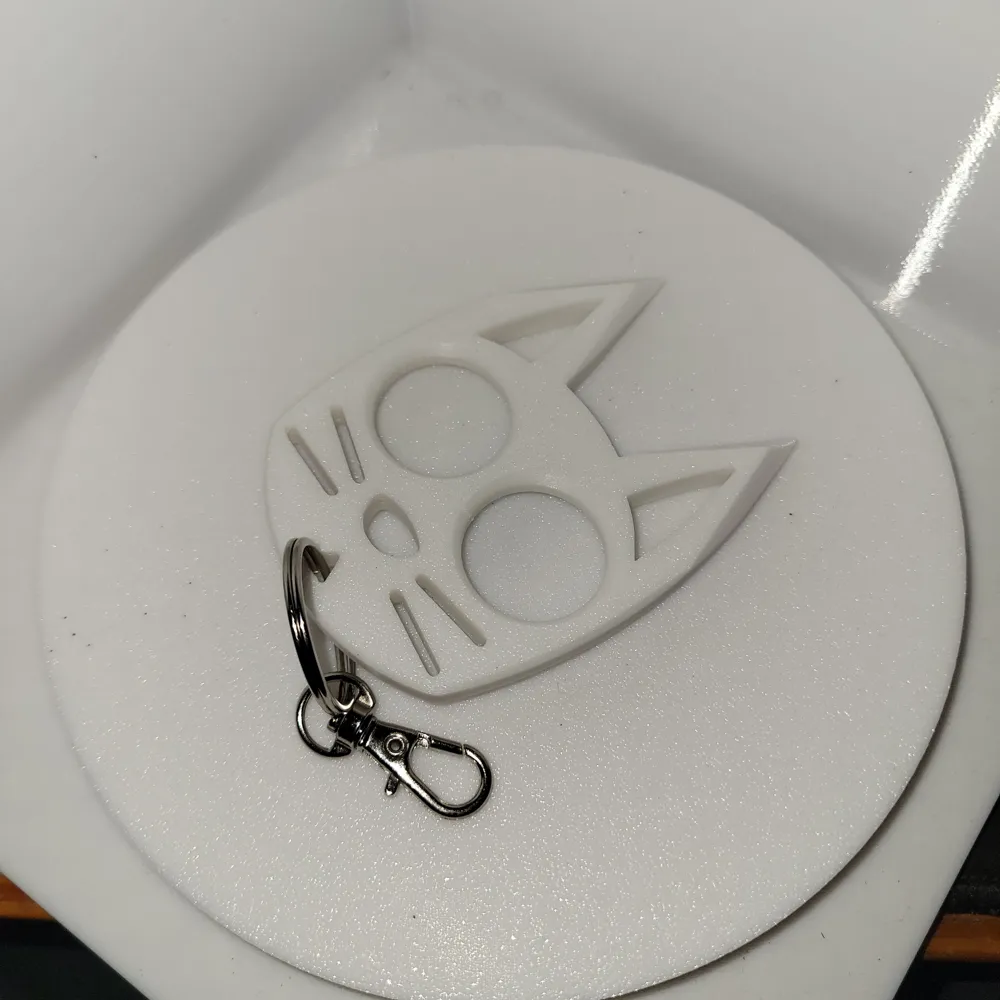 Pointed Ear Design Cat Self-Defense Keychain - Free 3D Print Model ...