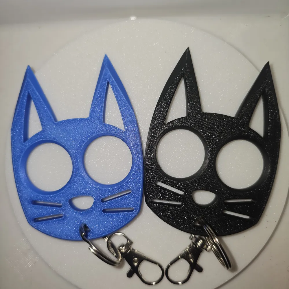 Pointed Ear Design Cat Self-Defense Keychain - Free 3D Print Model ...