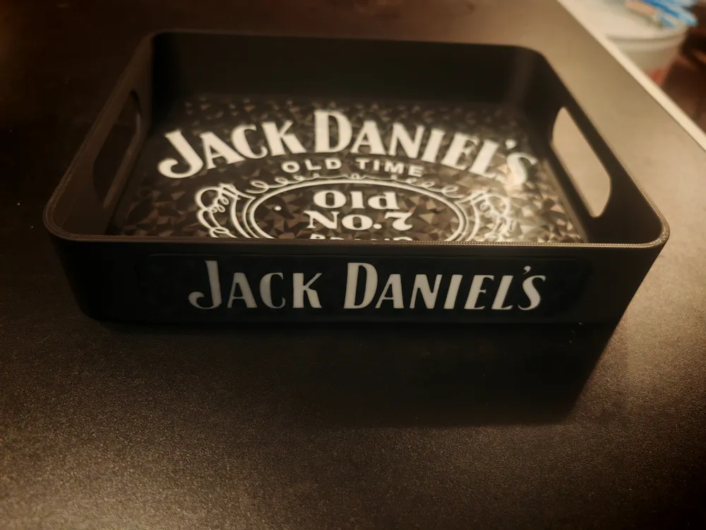 Jack Daniels Bar Tablet Tray - Free 3D Print Model - MakerWorld