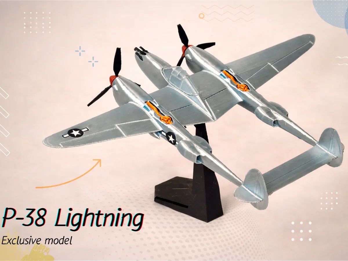 P-38 Lightning Modell V2.0 – Hochdetaillierte Edition – Kostenloses 3D ...