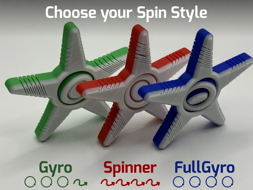 Spinner3 Starfish Fidget Spinner by MalcTheOracleMakerWorld: Download ...