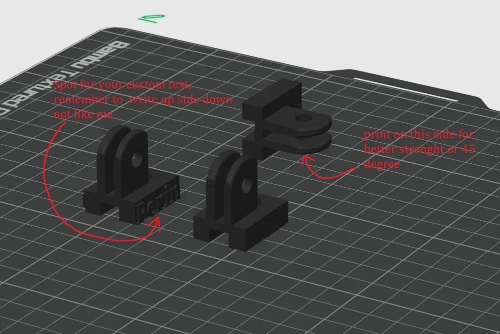 Prox Avior II 2 Led Lamp go pro mount - Free 3D Print Model - MakerWorld