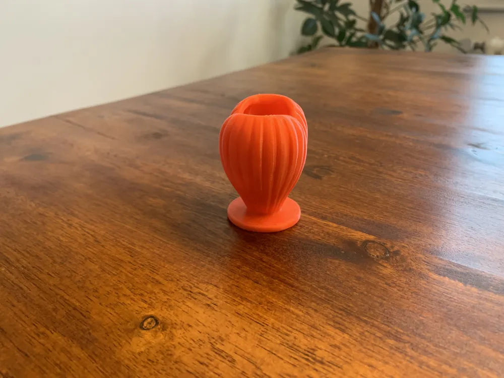 Heart Vase – Vertical Line Design (No Support) - Free 3D Print Model ...