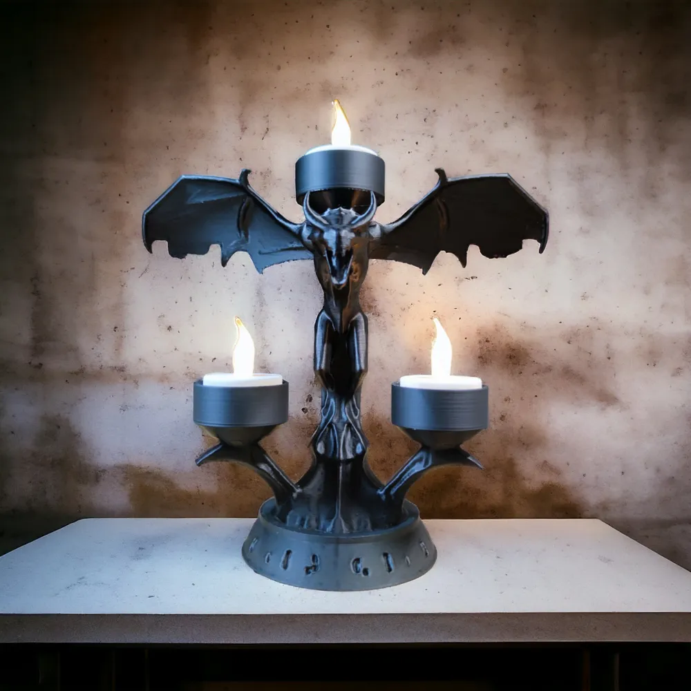 Gothic Candle Holder "Guardian of Shadows" by Eclipse 3D - MakerWorld