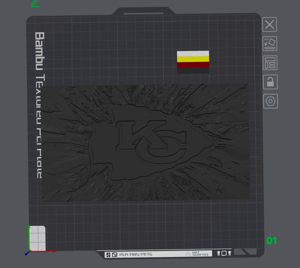 Kansas City Chiefs NFL Logo Custom Hueforge by JabHook - MakerWorld