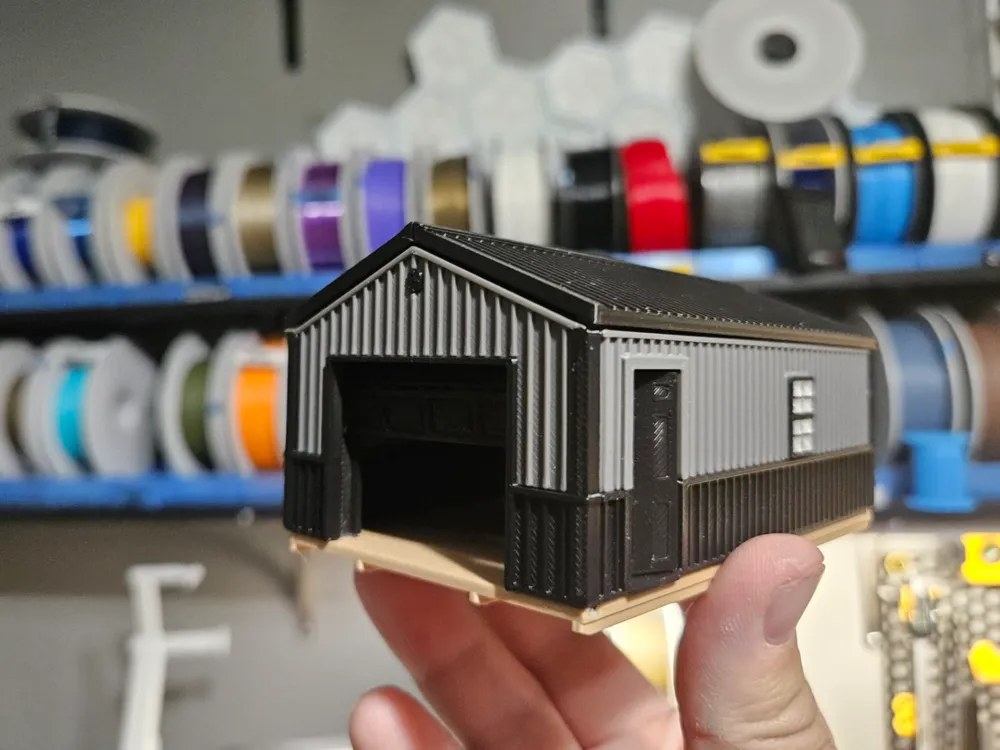 Little Man Garage - 1/64 model garage - Free 3D Print Model - MakerWorld