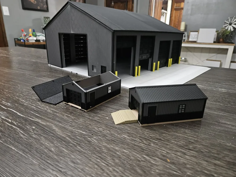 Little Man Garage - 1/64 model garage - Free 3D Print Model - MakerWorld