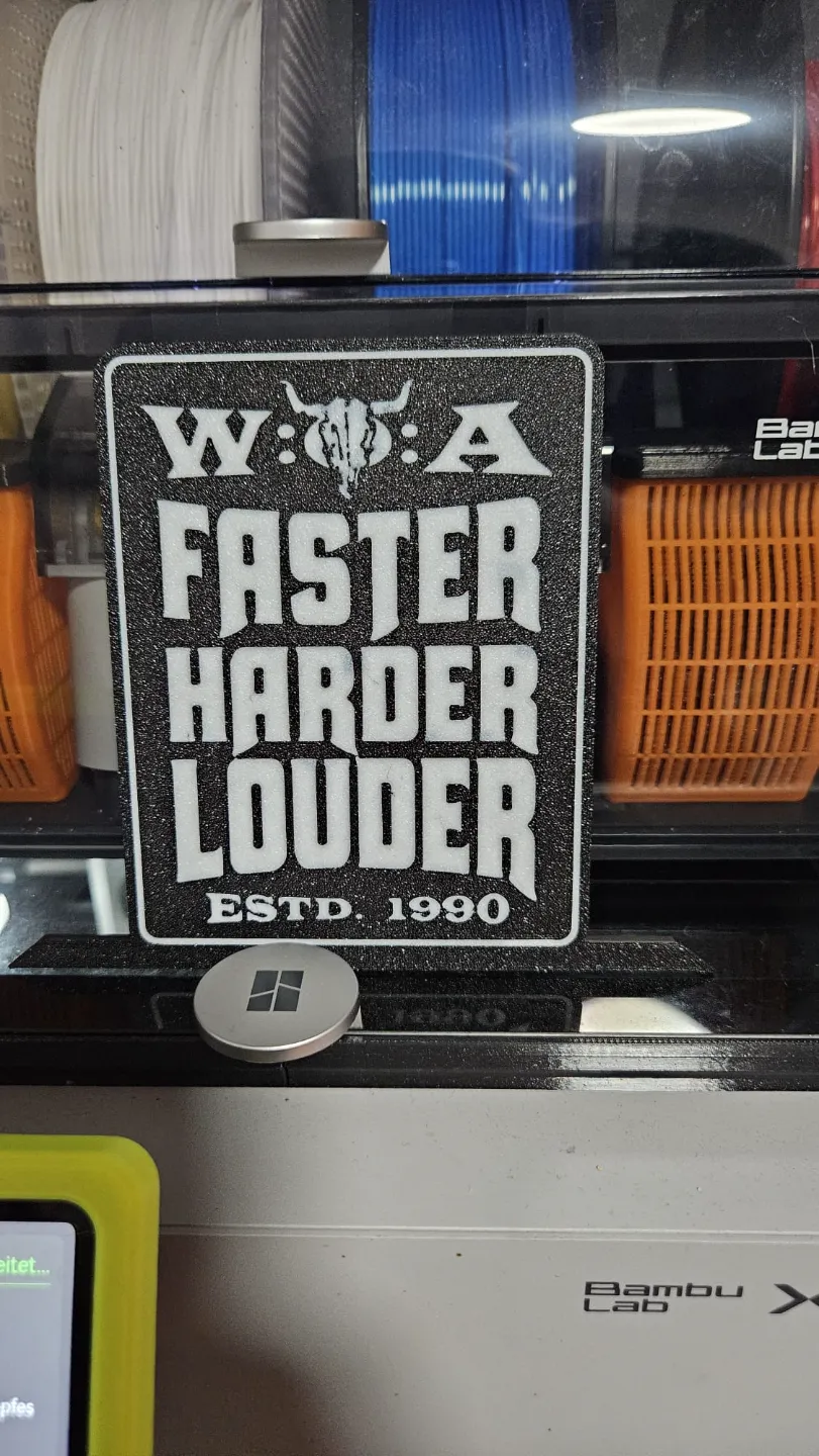 Wacken Faster Harder Louder Logo by 5kyrunn3r - MakerWorld