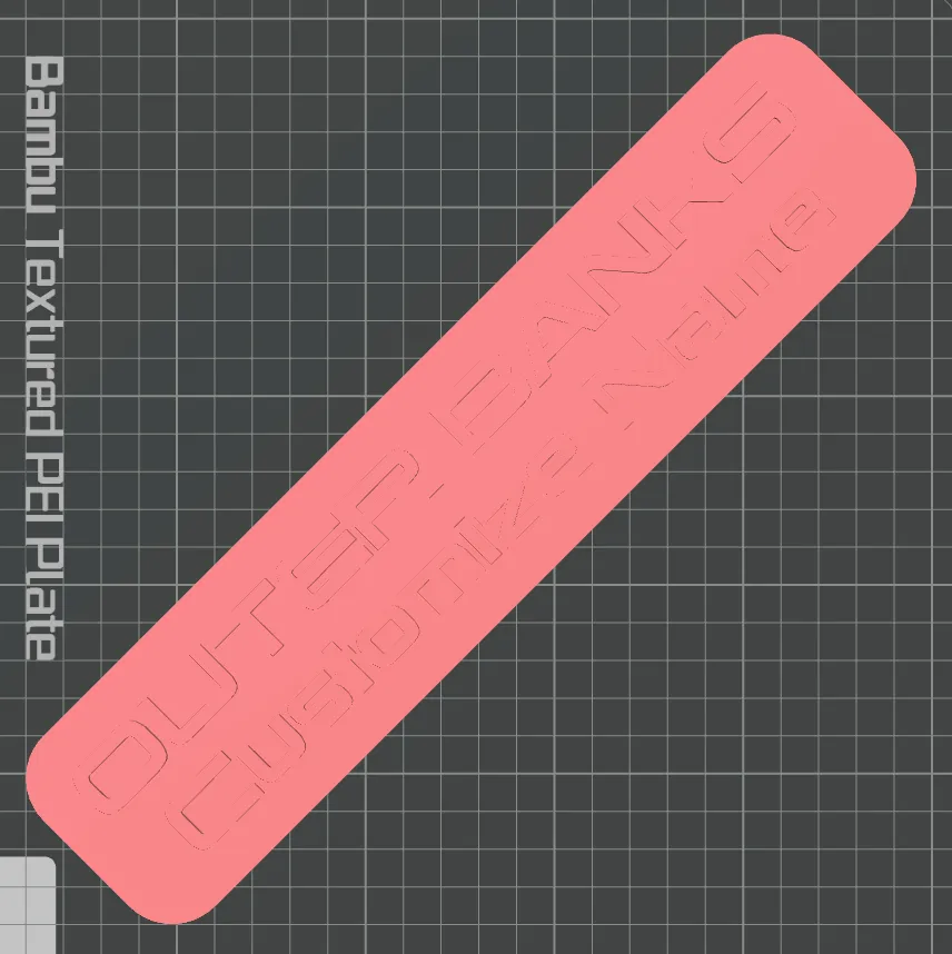 Outer Banks Font Name Plate by tsandome - MakerWorld