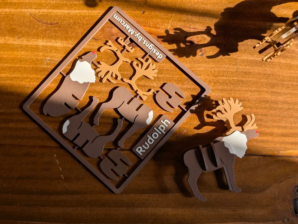 Reindeer - Christmas Kit Card by designs.by.Marcum MakerWorld: Download ...