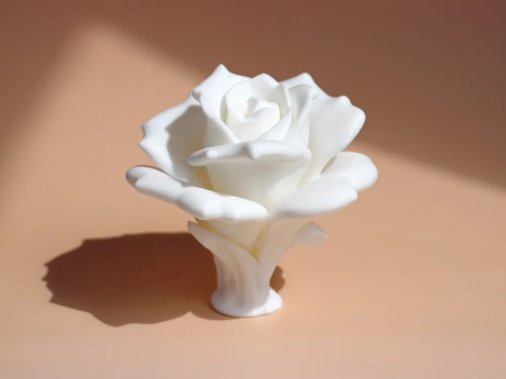 Blooming Rose (without a stem) - Free 3D Print Model - MakerWorld
