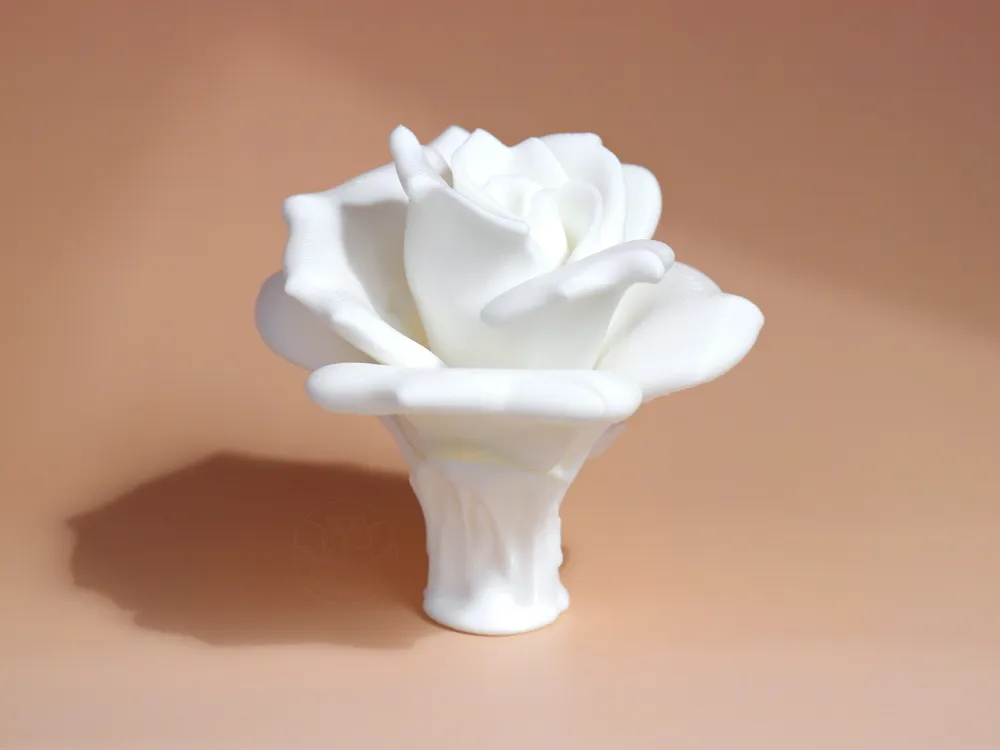 Blooming Rose (without a stem) - Free 3D Print Model - MakerWorld