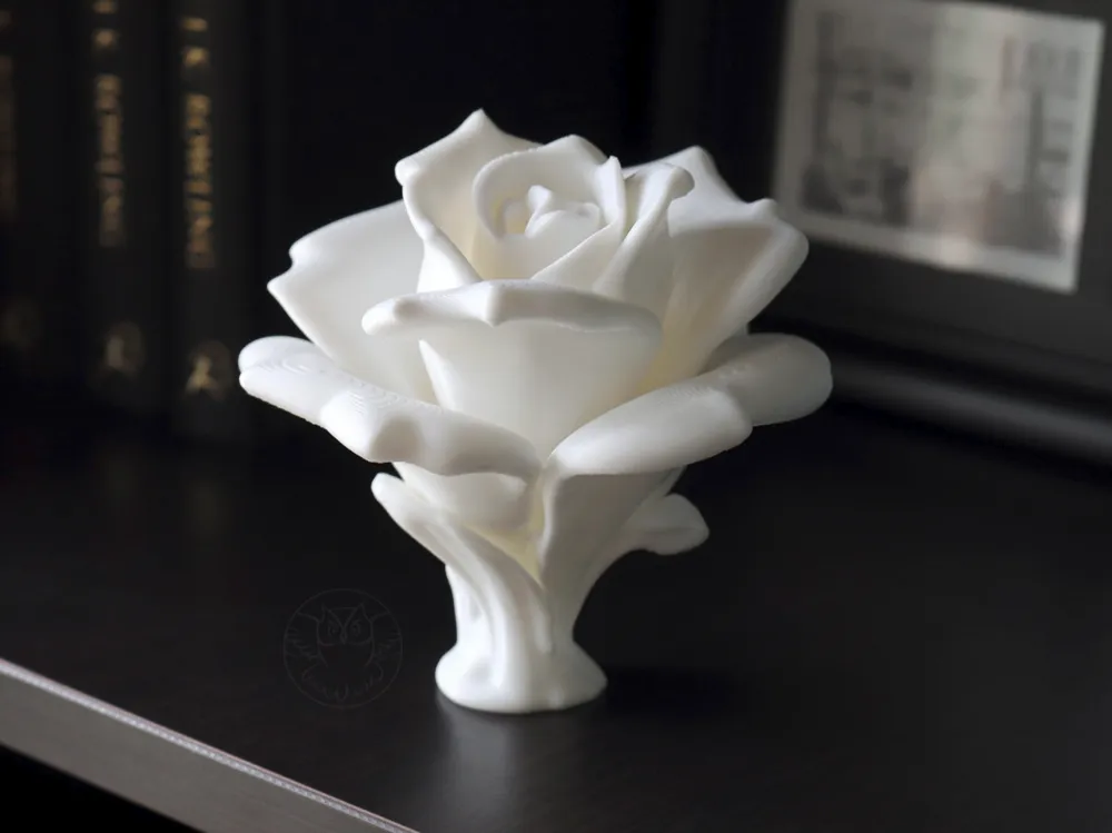 Blooming Rose (without a stem) - Free 3D Print Model - MakerWorld