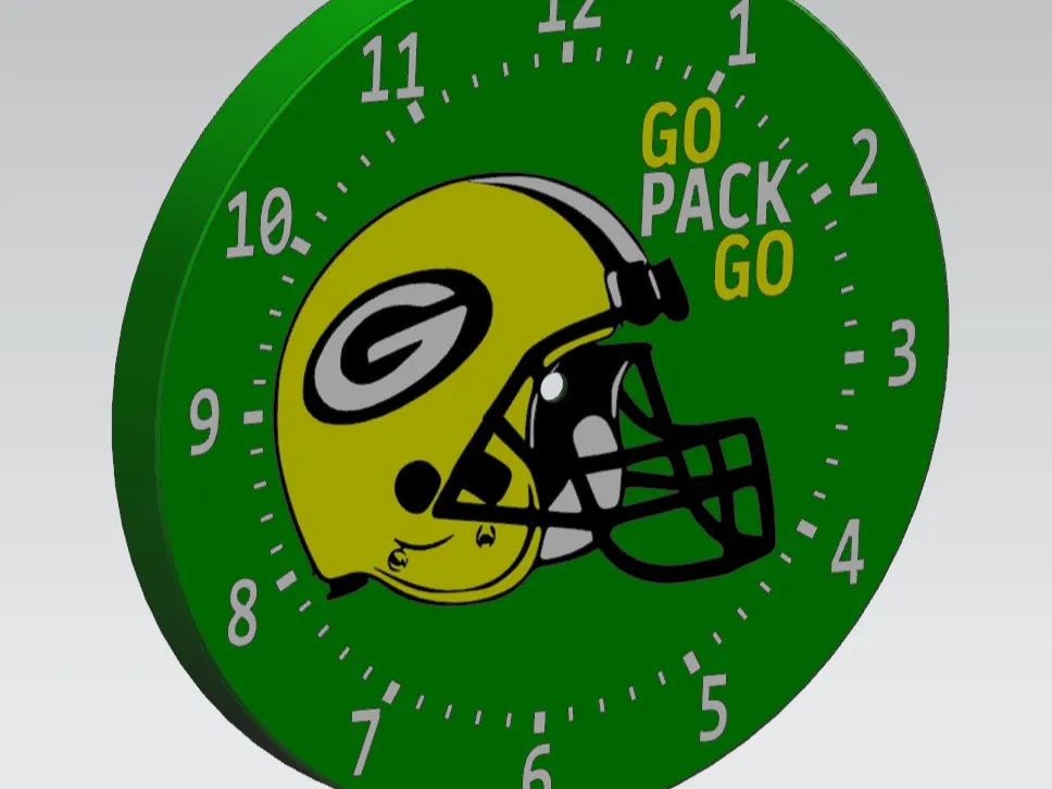 Green Bay Packers wall clock by franz-werra - MakerWorld
