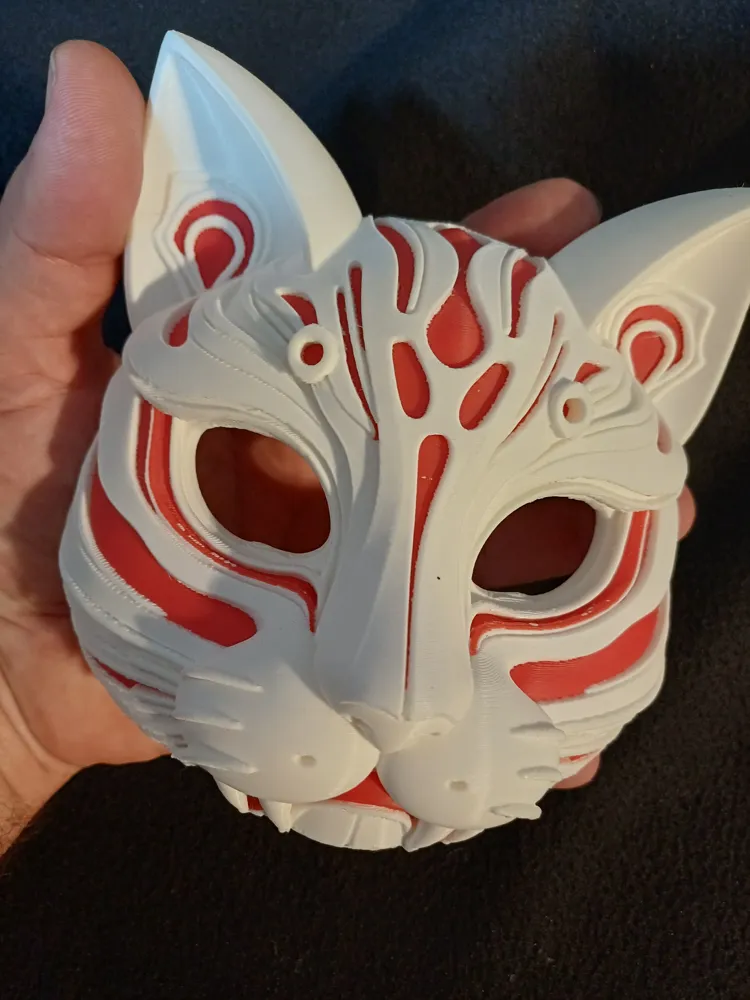 Kitsune Mask by AcaSnake MakerWorld: Download Free 3D Models